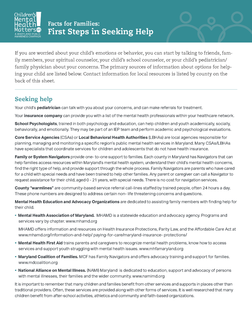 Resource Library - Children's Mental Health Matters