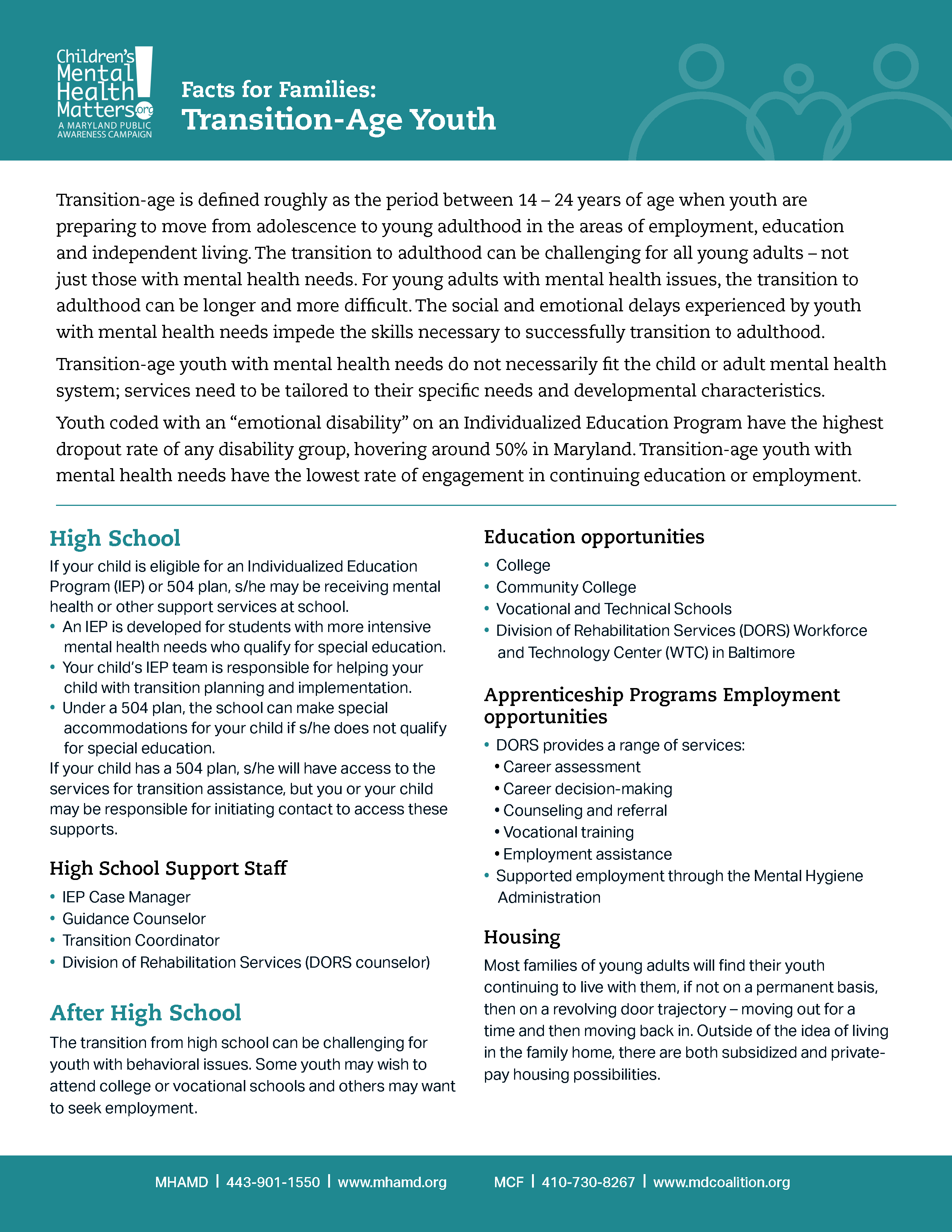 Transition-Age Youth - Children's Mental Health Matters