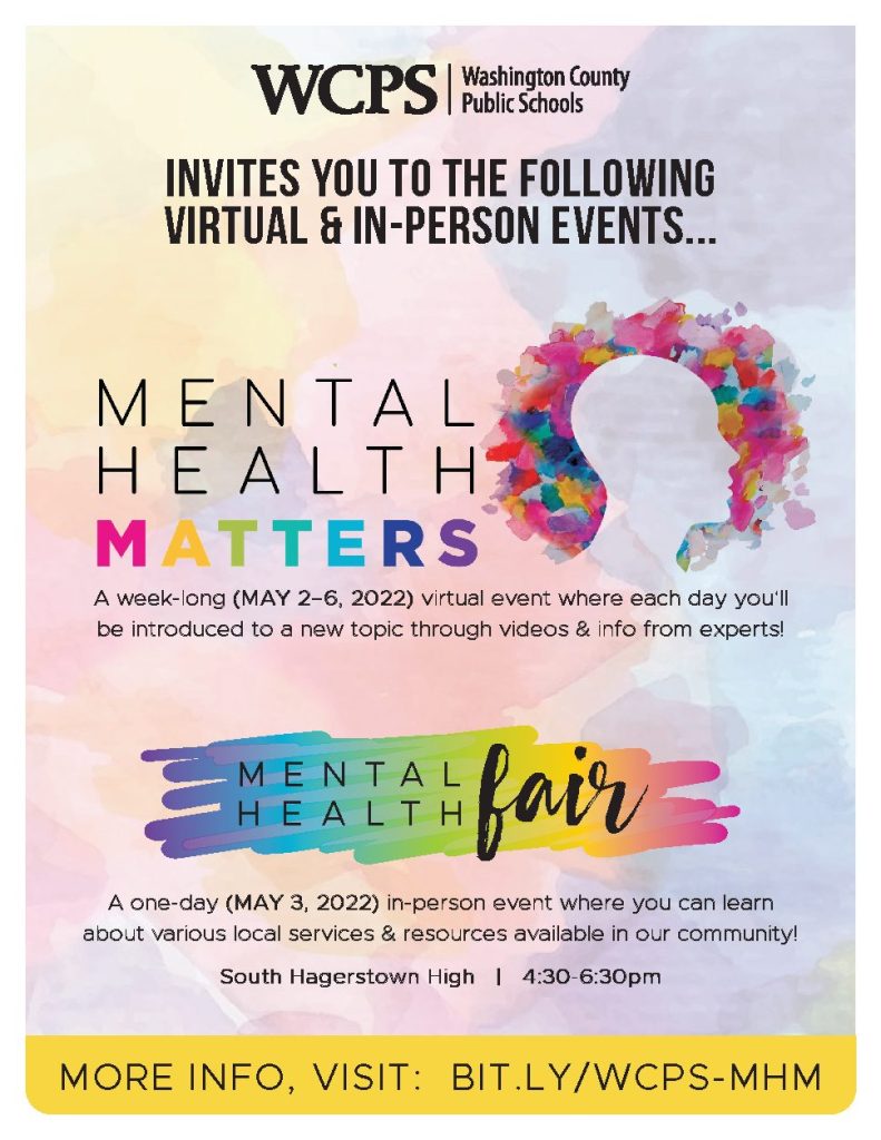 Mental Health Matters Week - Washington County Public Schools ...