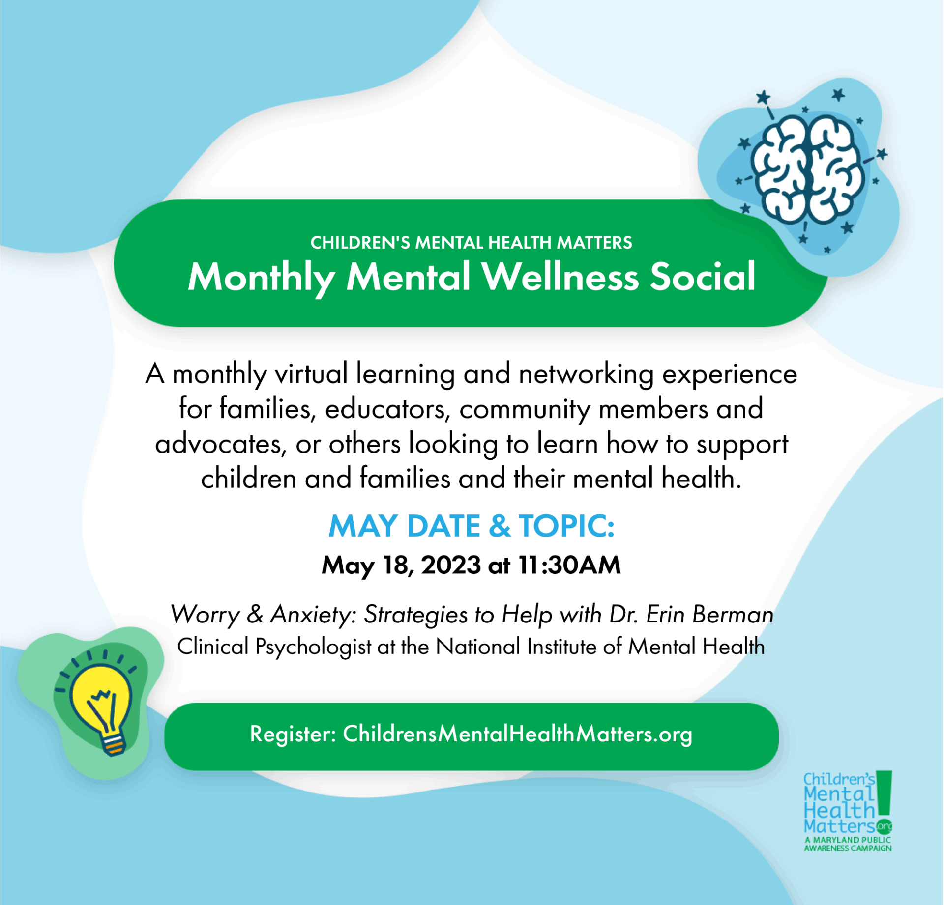 May Mental Wellness Social: Worry & Anxiety - Strategies to Help with ...