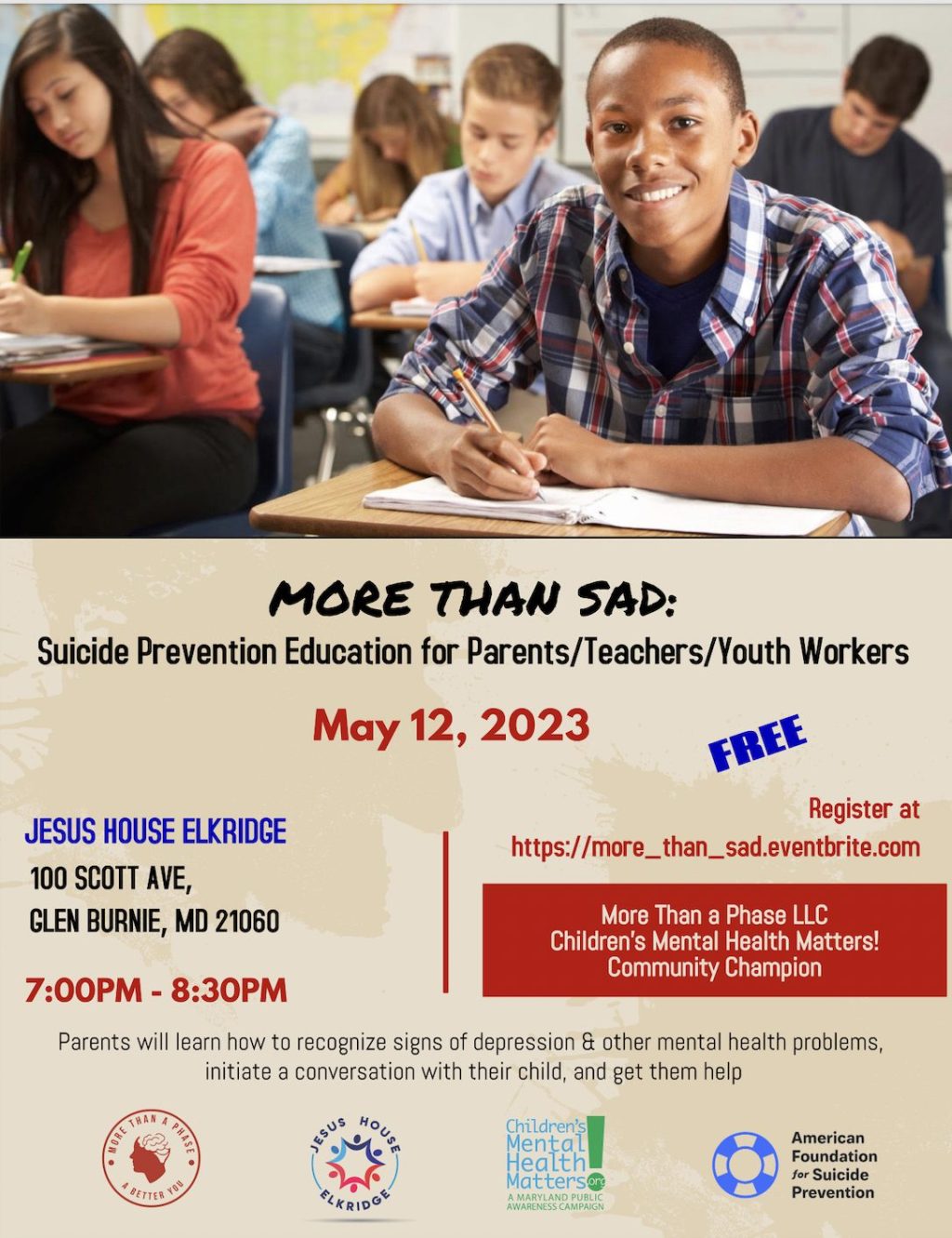 Howard County: More Than Sad - Suicide Prevention Education for Parents ...